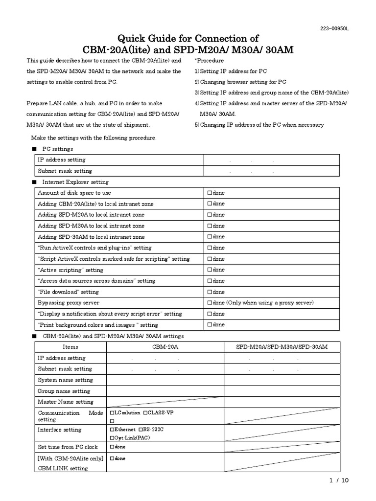 QuickGuideforConnectionofCBM PDA | PDF | Ip Address | Proxy Server