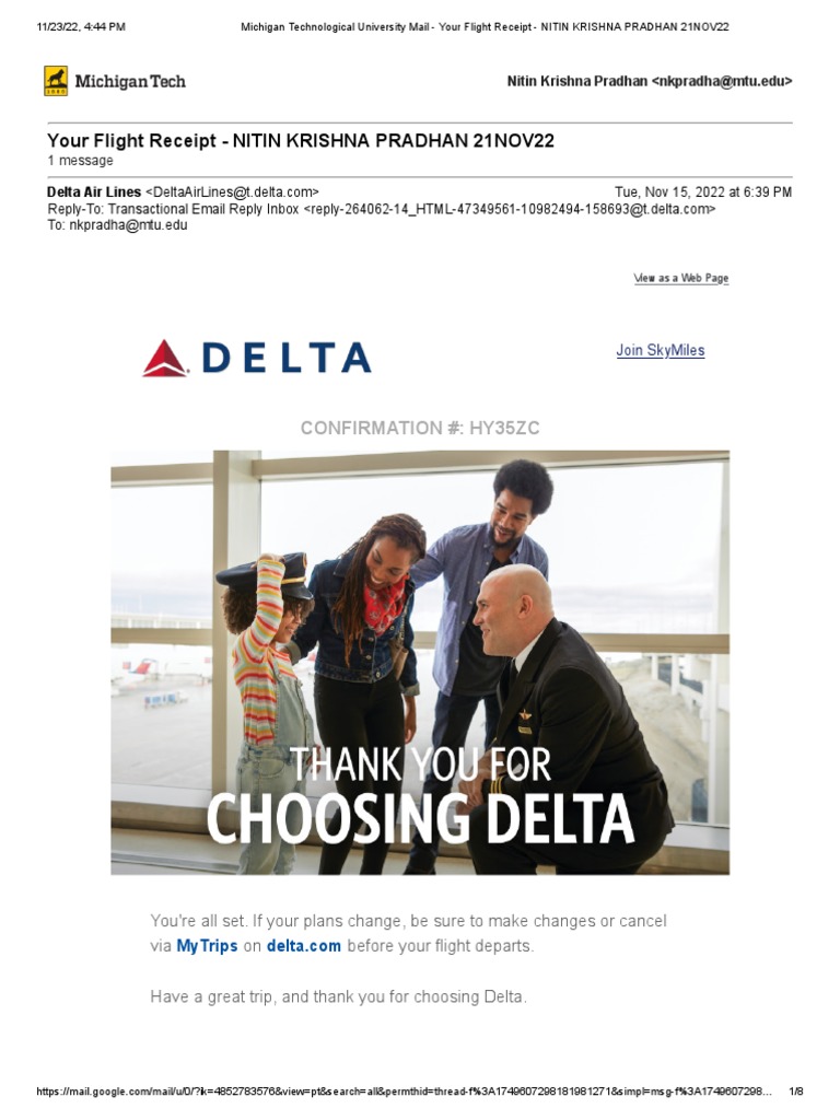 Flight Receipt | PDF