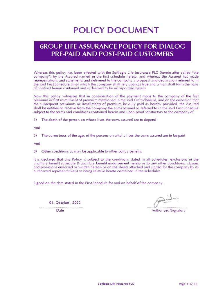 Group LIFE ASSURANCE POLICY WITH ENDORSMENT FOR SPOUSE INCLUSTION E ...