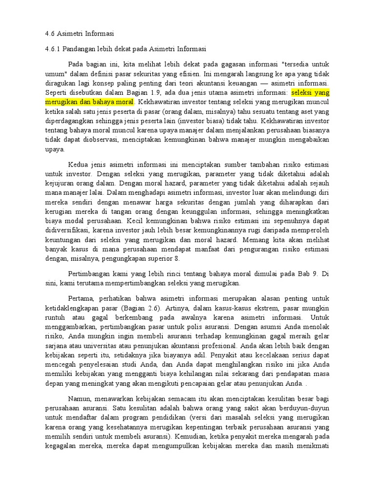 Terjemahan Asimetri Informasi 4 | PDF