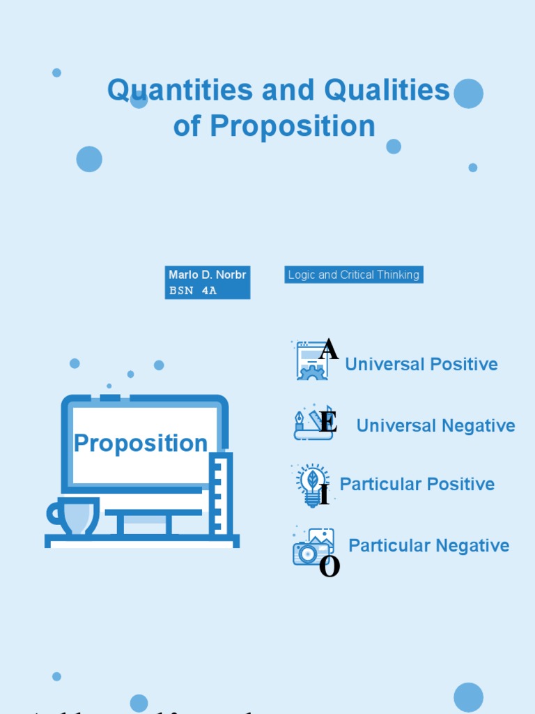 Norbe Bsn4a Example of Proposition | PDF