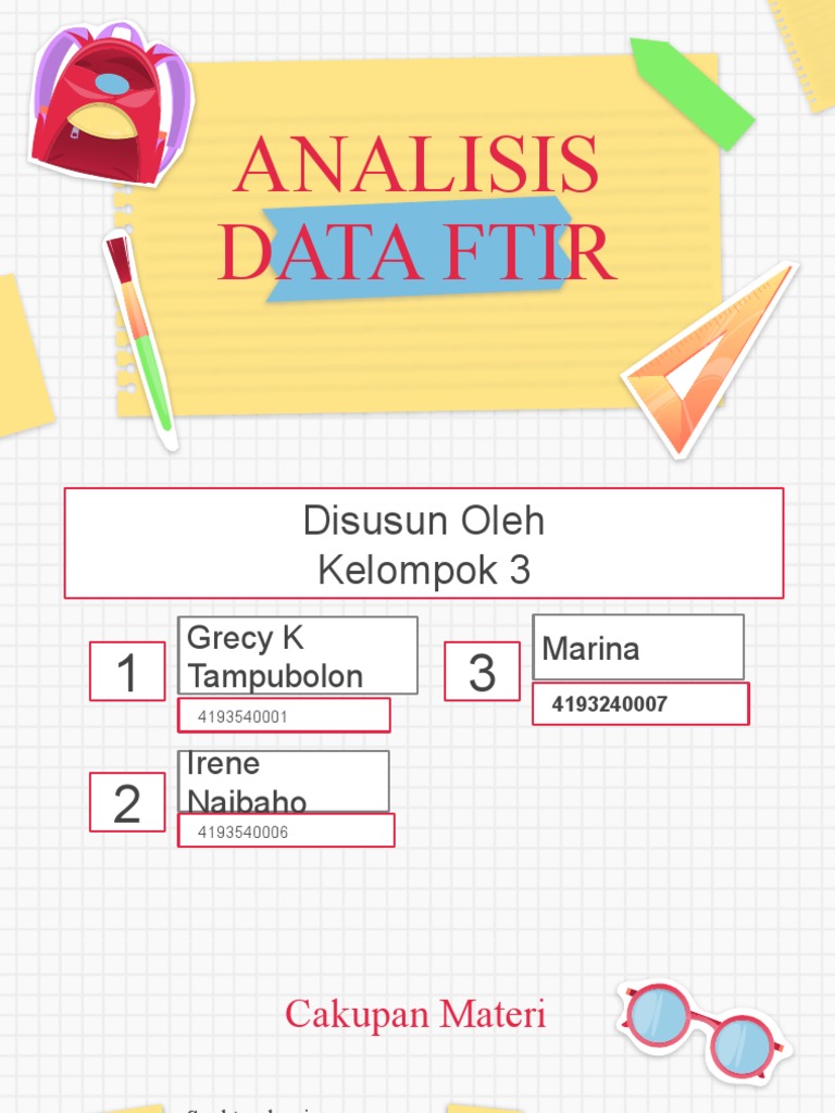 Kelompok 3.analisis Data FTIR. PSF 2019 A. Karakteristik Material | PDF