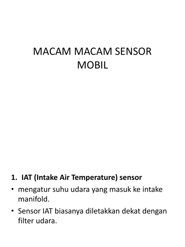 Macam Macam Sensor Mobil | PDF