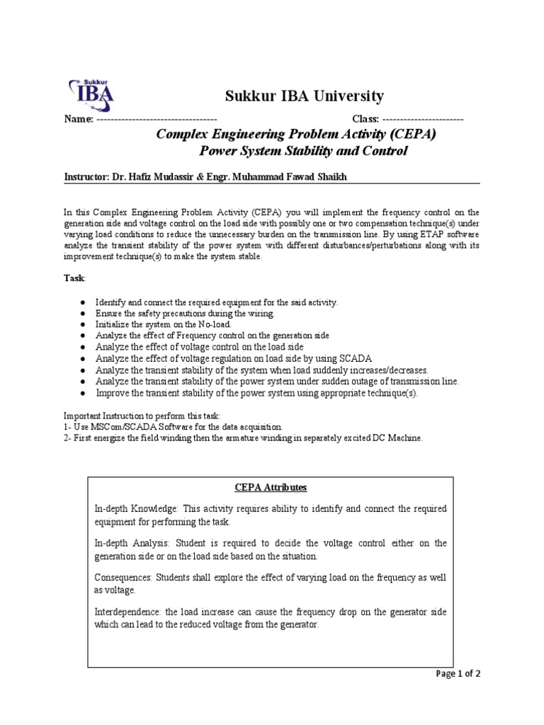 CEPA PSSC Fall2022 | PDF | Electric Power Transmission | Electric Generator