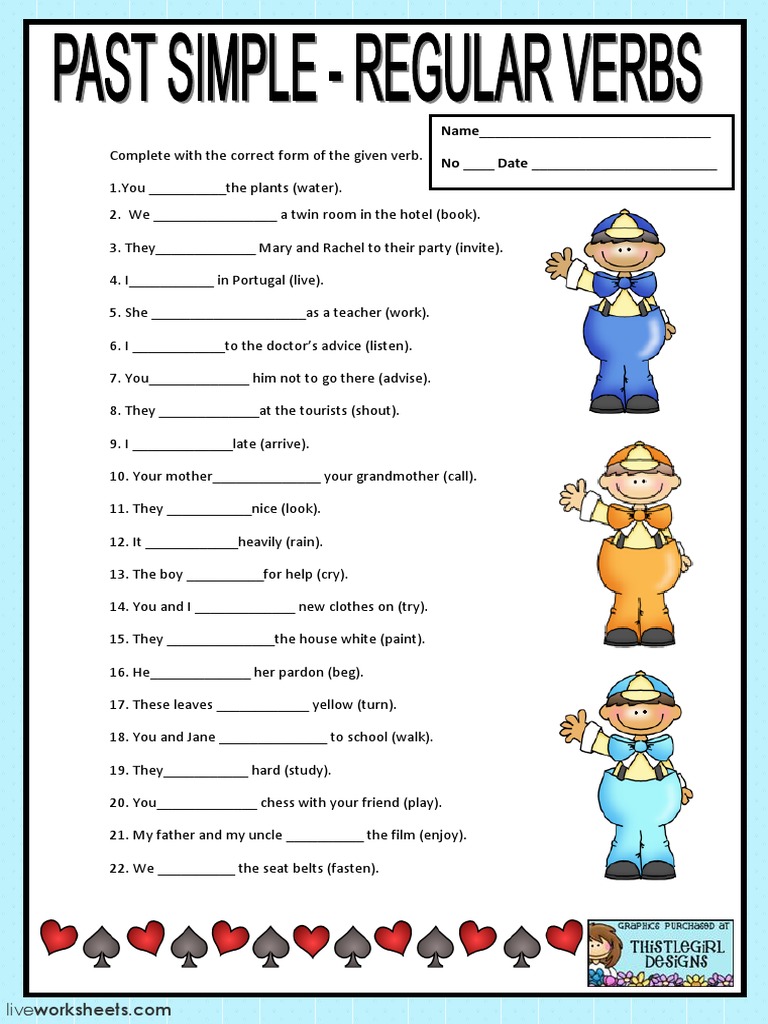 Past Simple Tense Exercises | PDF