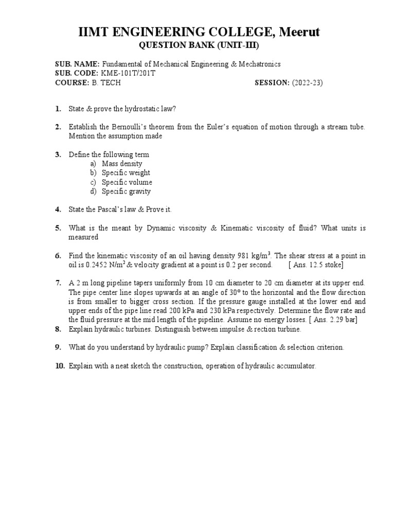 Assignment UNIT - 3 FMEM | PDF