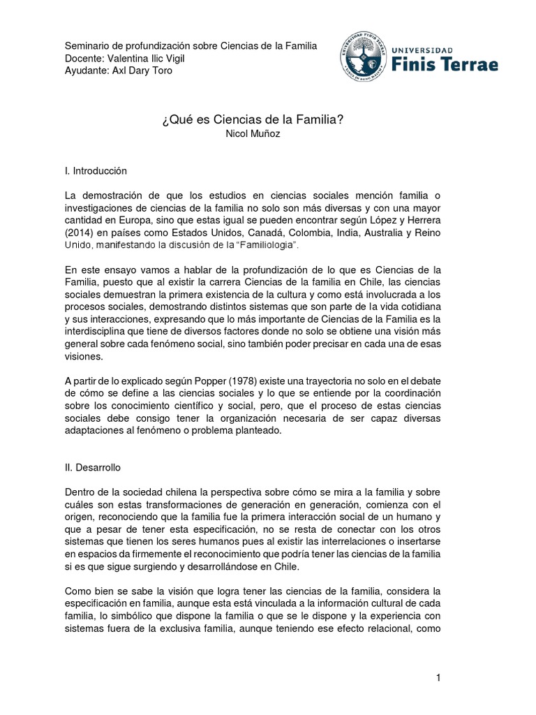 Interdisciplinariedad en Ciencias de la Familia | PDF | Conocimiento ...