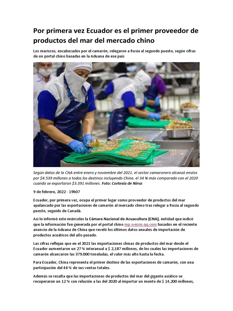 International Trade: The Absolute Advantage of Ecuador S Trade | PDF ...