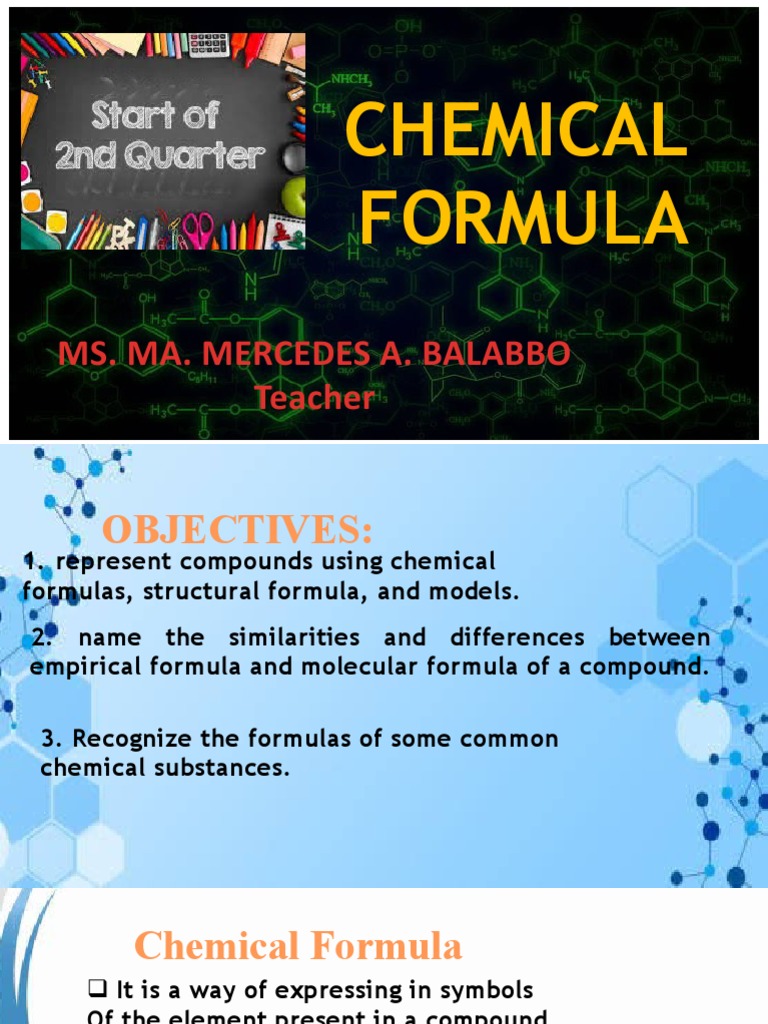 Topic 7 Chemical Formula | PDF | Science & Mathematics