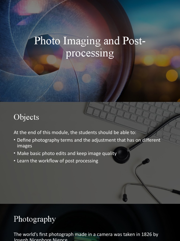 08 - Photo Imaging and Postprocessing | PDF | Image Editing | Film Speed