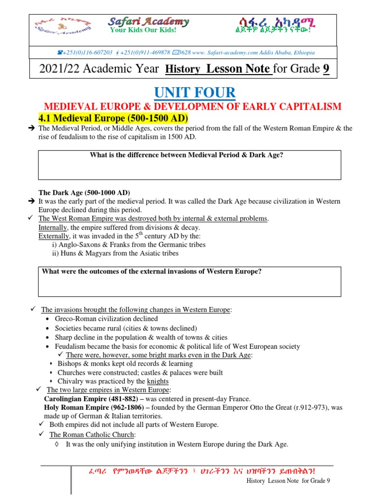 History Lesson Note For Grade 9 | PDF | Ottoman Empire | Byzantine Empire