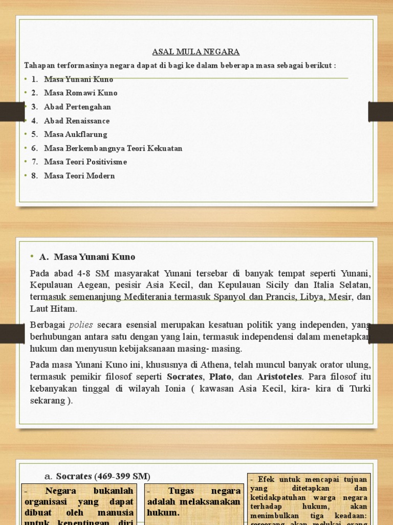 Kelompok 5 Teori Perkembangan Asal Mula Negara | PDF
