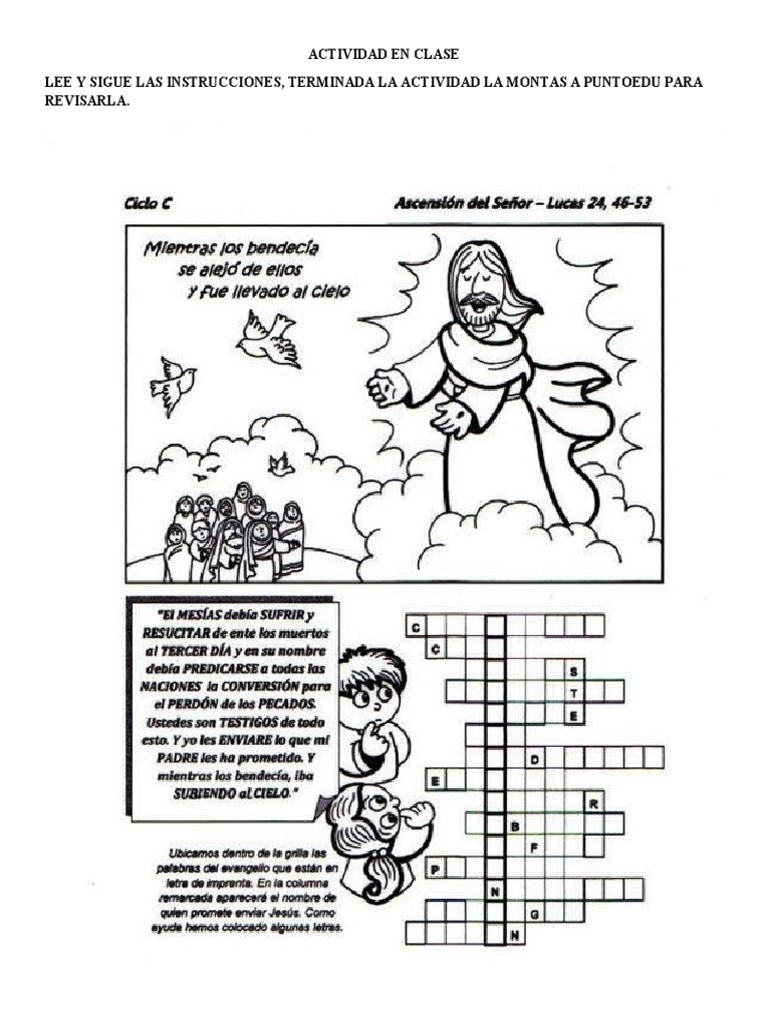 7 Actividad en Clase Evangelio de San Lucas. | PDF