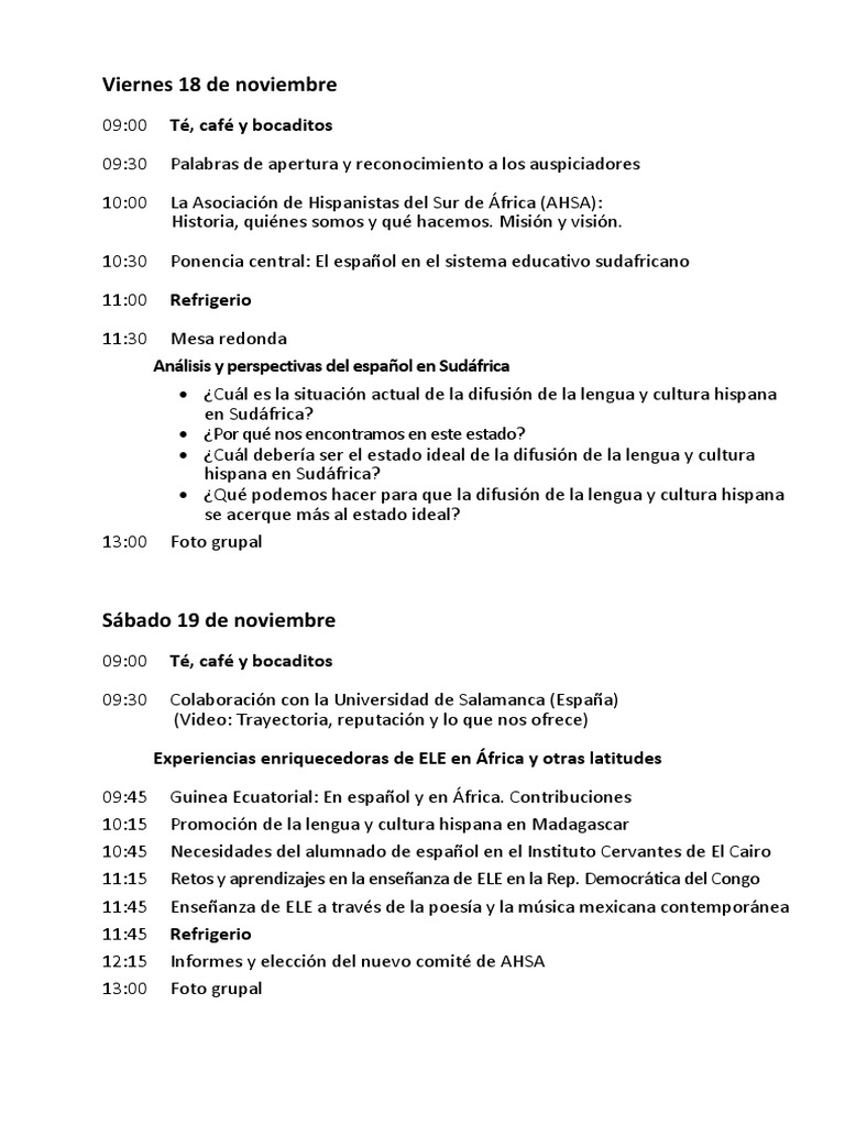 Programa Del Coloquio | PDF | Estudios de idiomas extranjeros