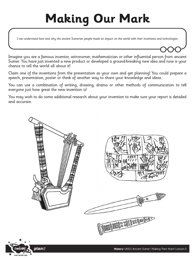 Making Our Mark Acitvity Sheet | PDF | Social Science | History
