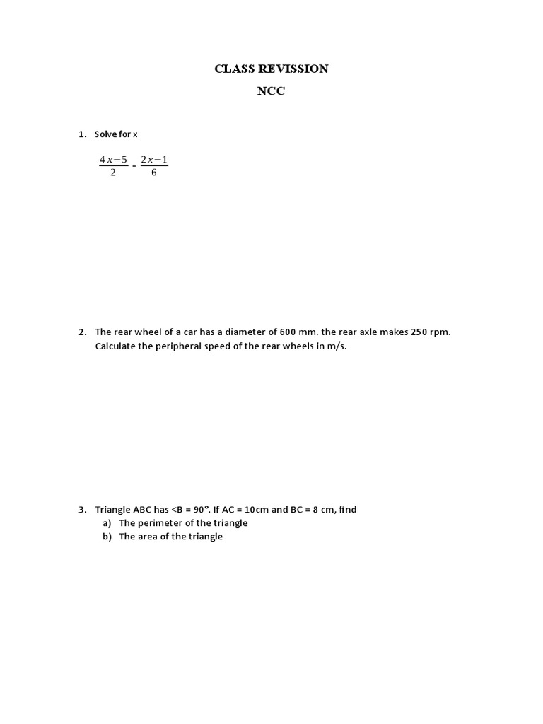 Maths Question Bank | PDF