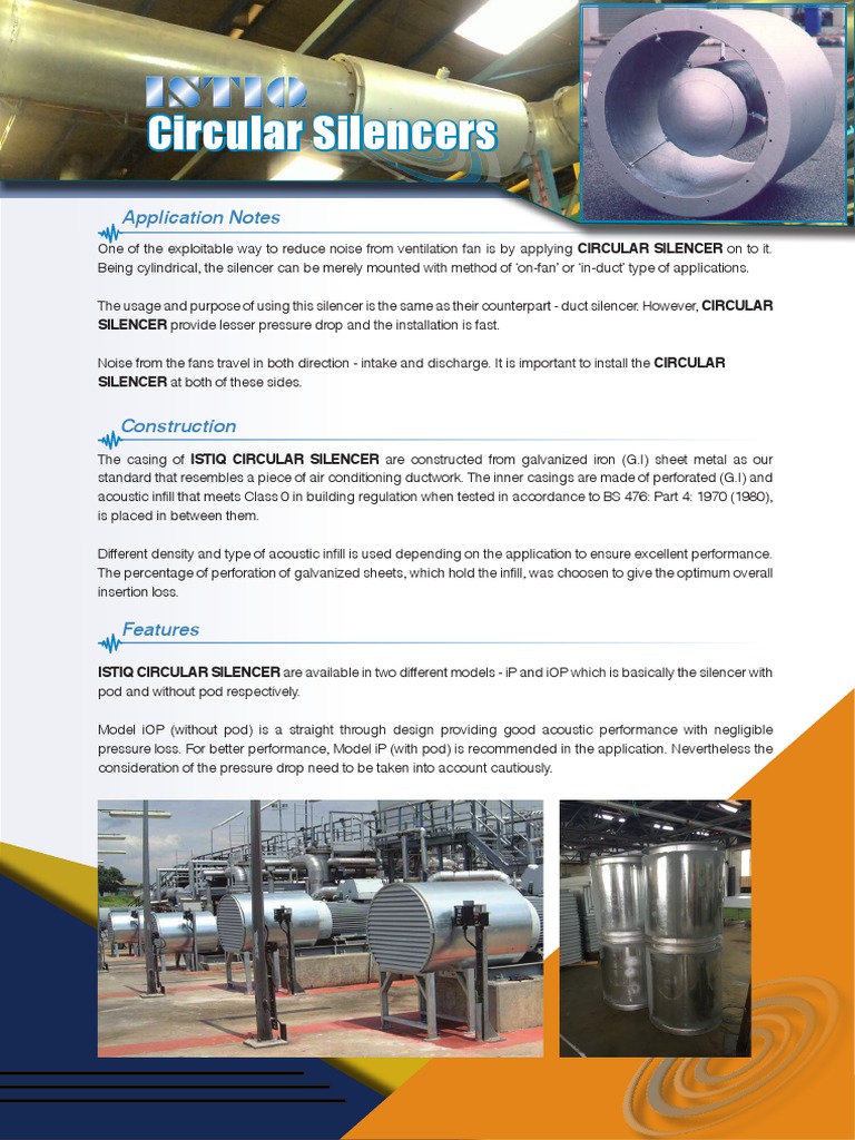 Circular Silencer | PDF | Duct (Flow) | Manufactured Goods