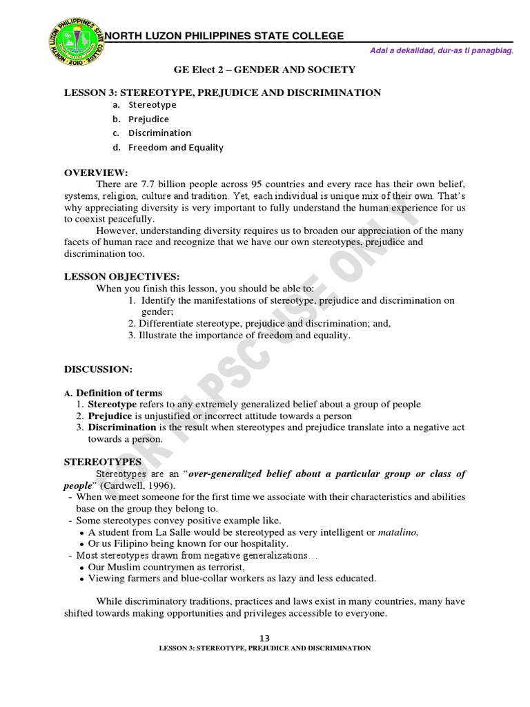 GE Elect 2 Lesson 3 | PDF