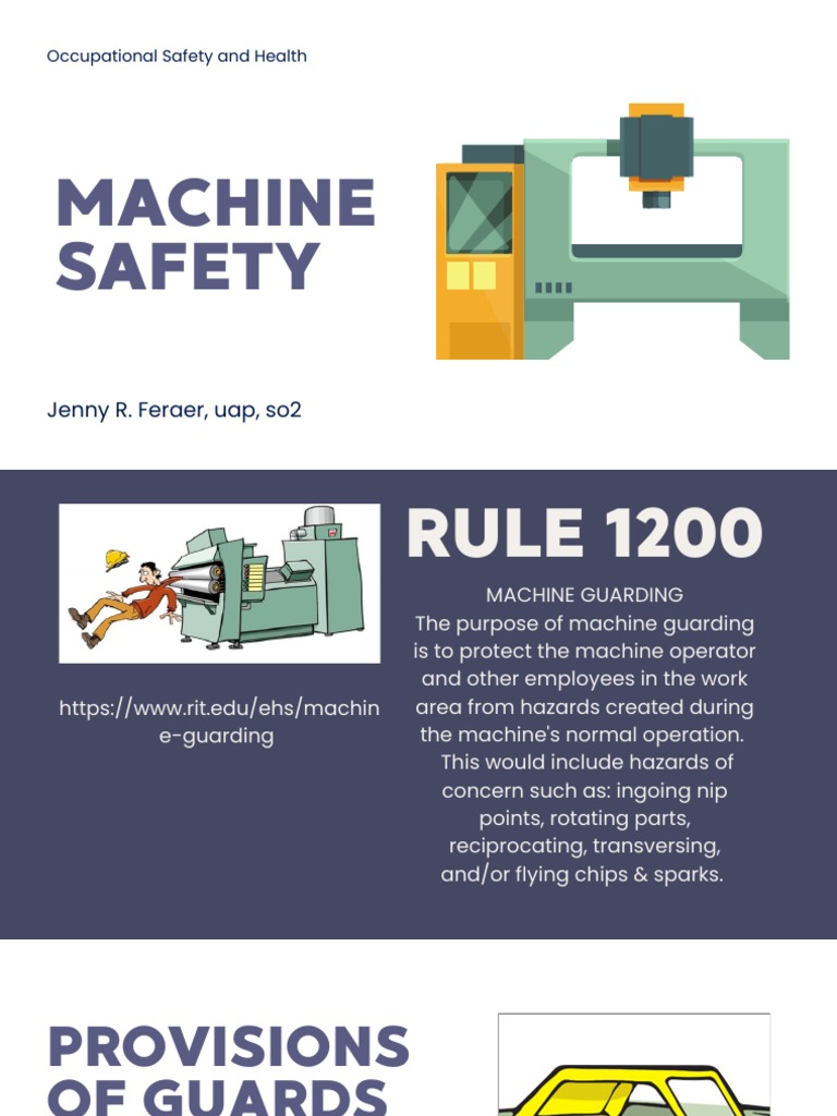 Machine Safety: Jenny R. Feraer, Uap, So2 | PDF | Machines ...