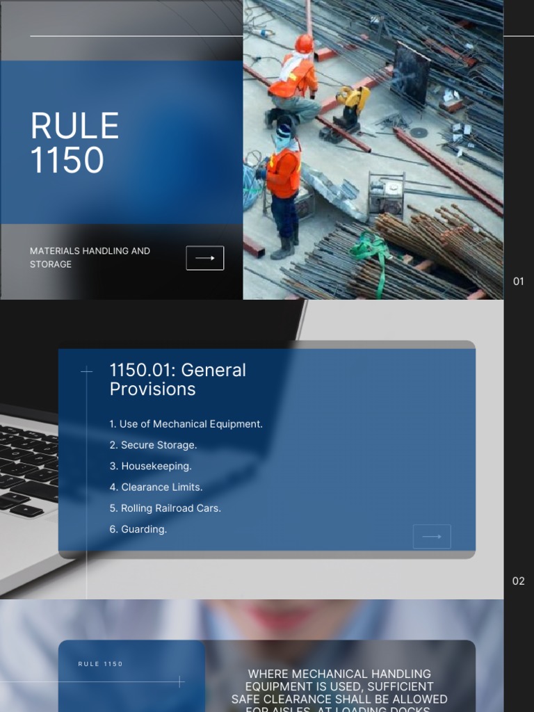 Rule 1150: Materials Handling and Storage | PDF | Safety | Transport