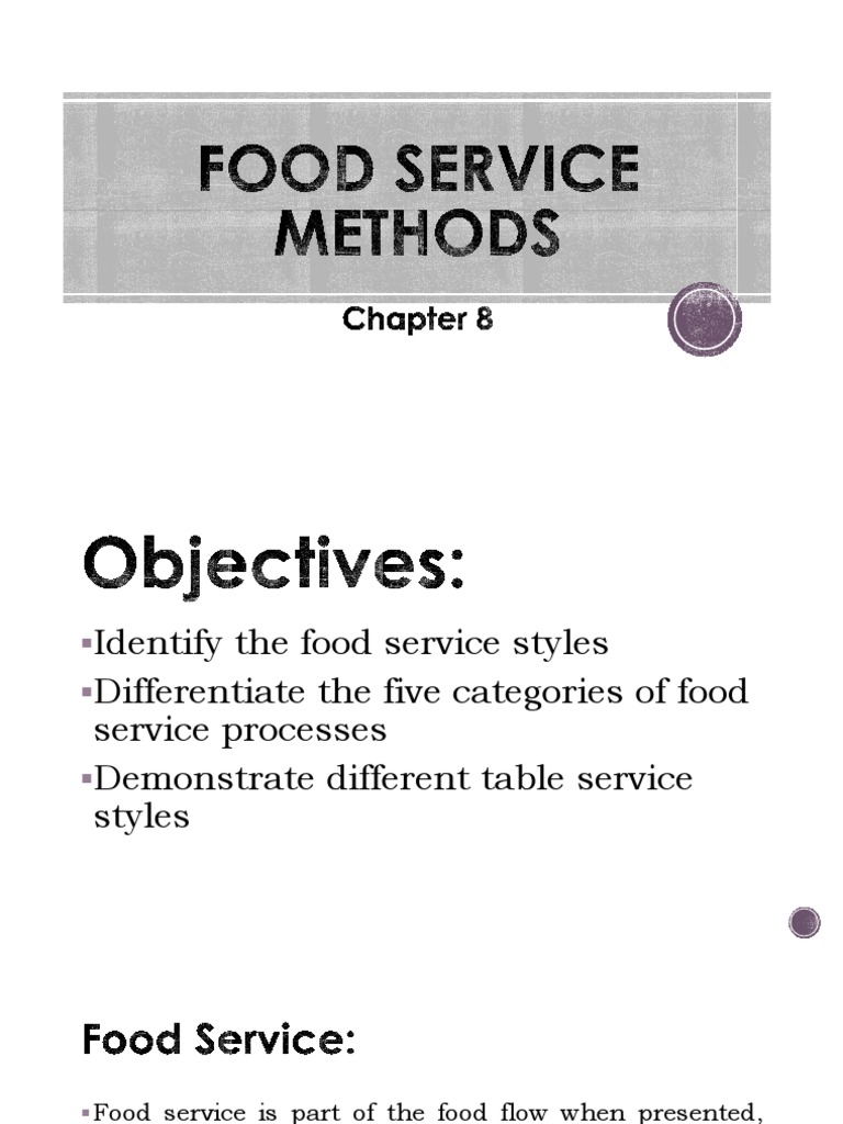 Chapter 8 | PDF | Tableware | Buffet