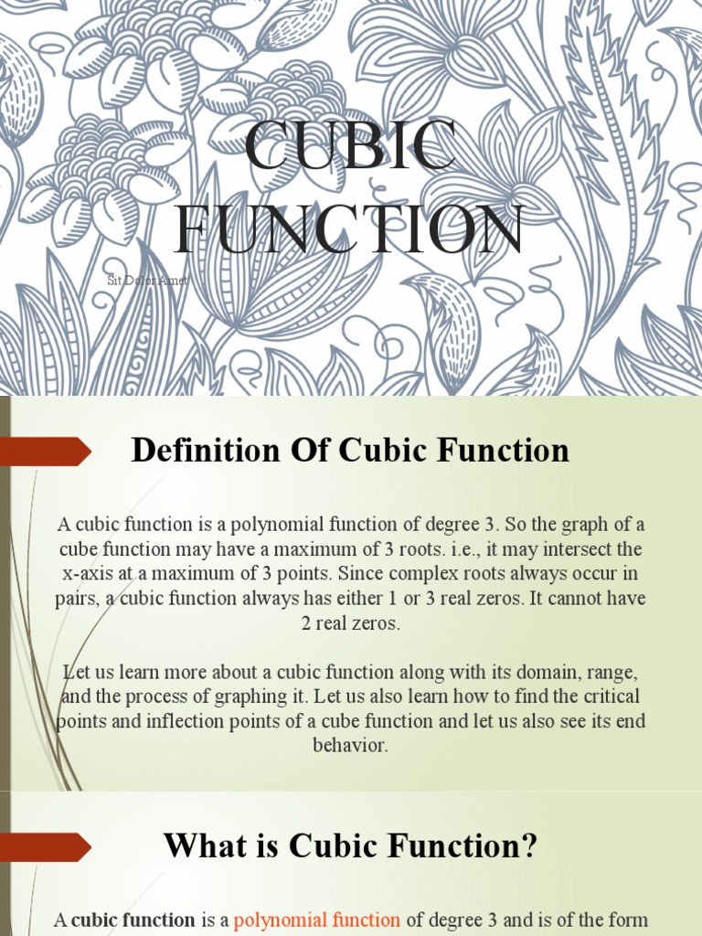 Cubic Function | PDF | Factorization | Polynomial