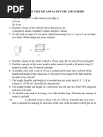 Grade 8 Volume & Surface Area Worksheet | PDF | Volume | Area