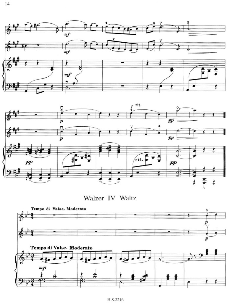 Shostakovich 5 Pieces For 2 Violins (Waltz) | PDF