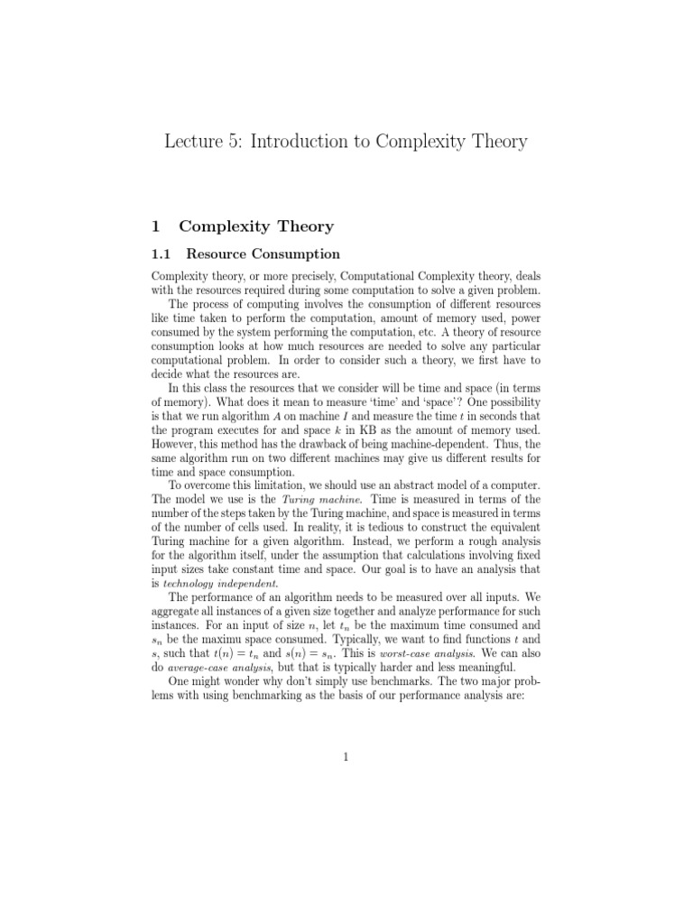 Lec 5 Pdf Time Complexity Computational Complexity Theory