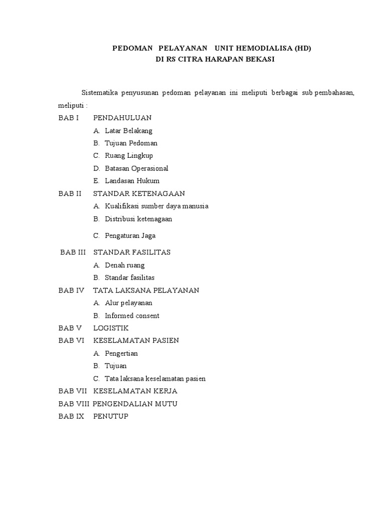 Pedoman-Pelayanan-Hd Eka | PDF