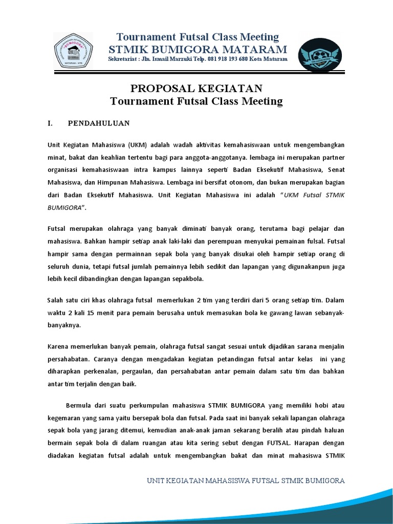 PROPOSAL Class Meeting | PDF