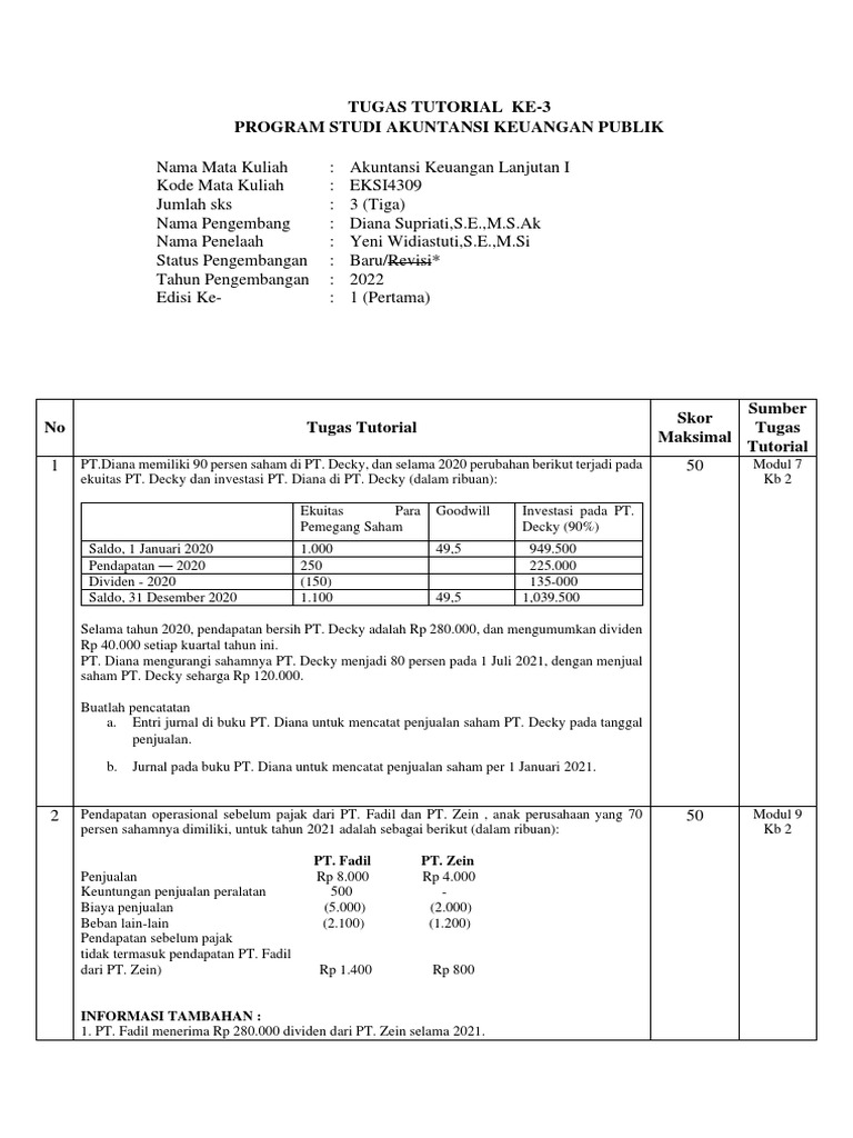 Tugas Tutorial Ke 3 | PDF