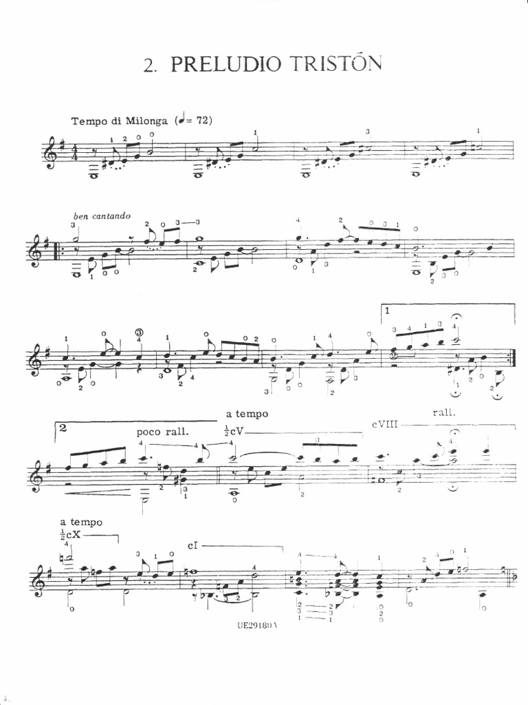 Preludio Triste (M.D. Pujol) | PDF