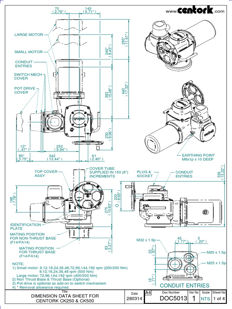 CK Range CK250-CK500 Dimension Data Sheet-Technical Drawings-English ...
