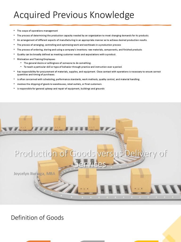 Goods vs. Services: Key Differences Explained | PDF | Goods | Product ...