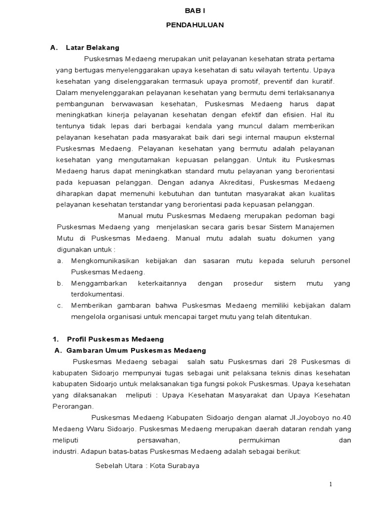 Panduan Mutu Medaeng 2022 | PDF