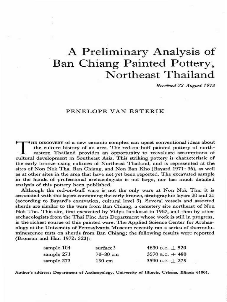 Ban Chiang Painted Pottery Analysis | PDF | Pottery | Triangle