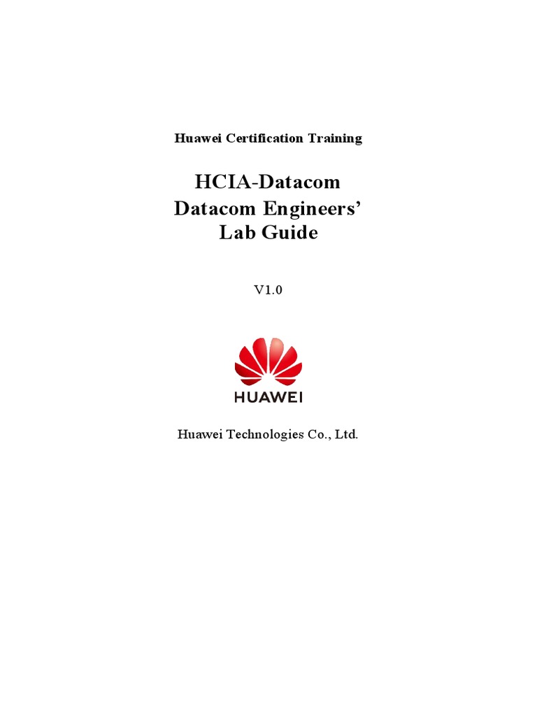 HCIA-Datacom V1.0 Lab Guide | PDF | Internet Protocol Suite | Computer ...