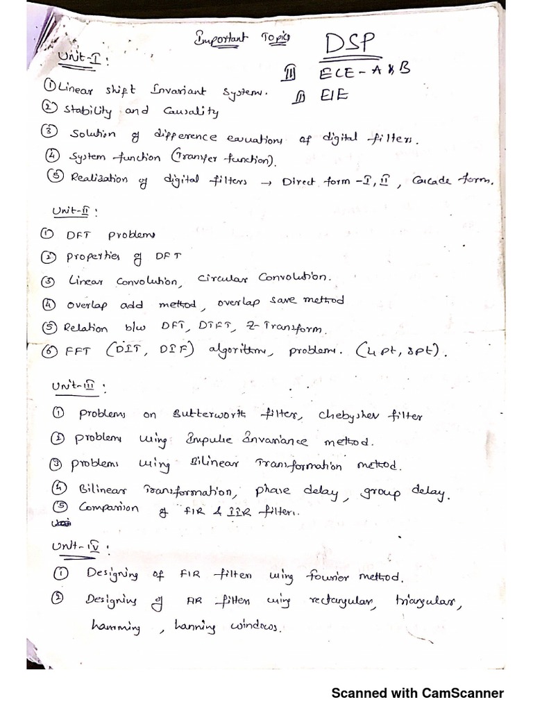 DSP Unit 1 - 20190215134258 | PDF