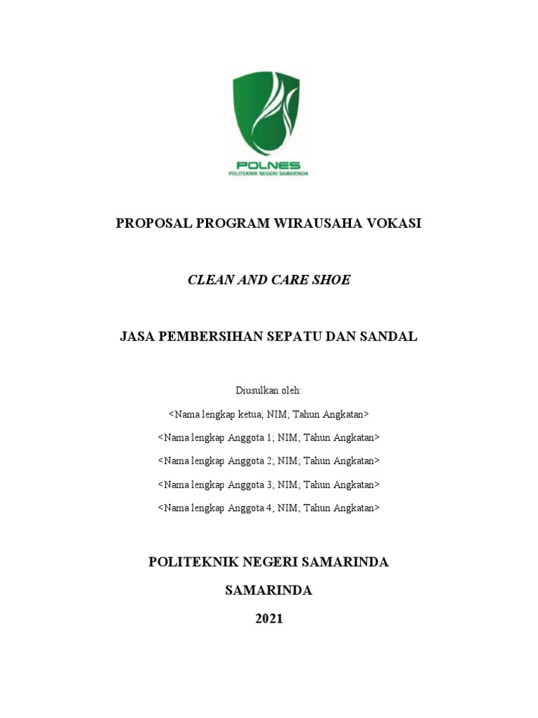 Proposal Program Wirausaha Vokasi | PDF | Bisnis
