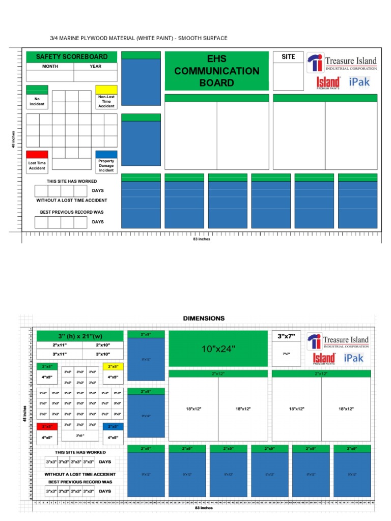 Ehs Communication Board - Details | PDF | Manufactured Goods | Building ...