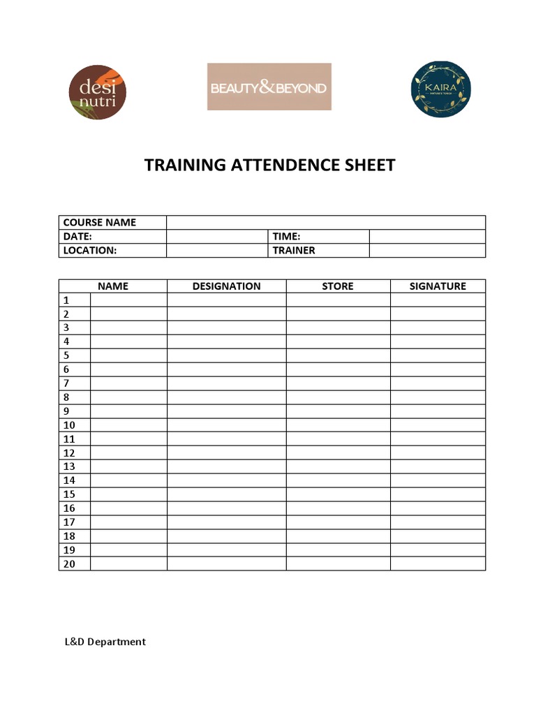 Attendence Sheet | PDF