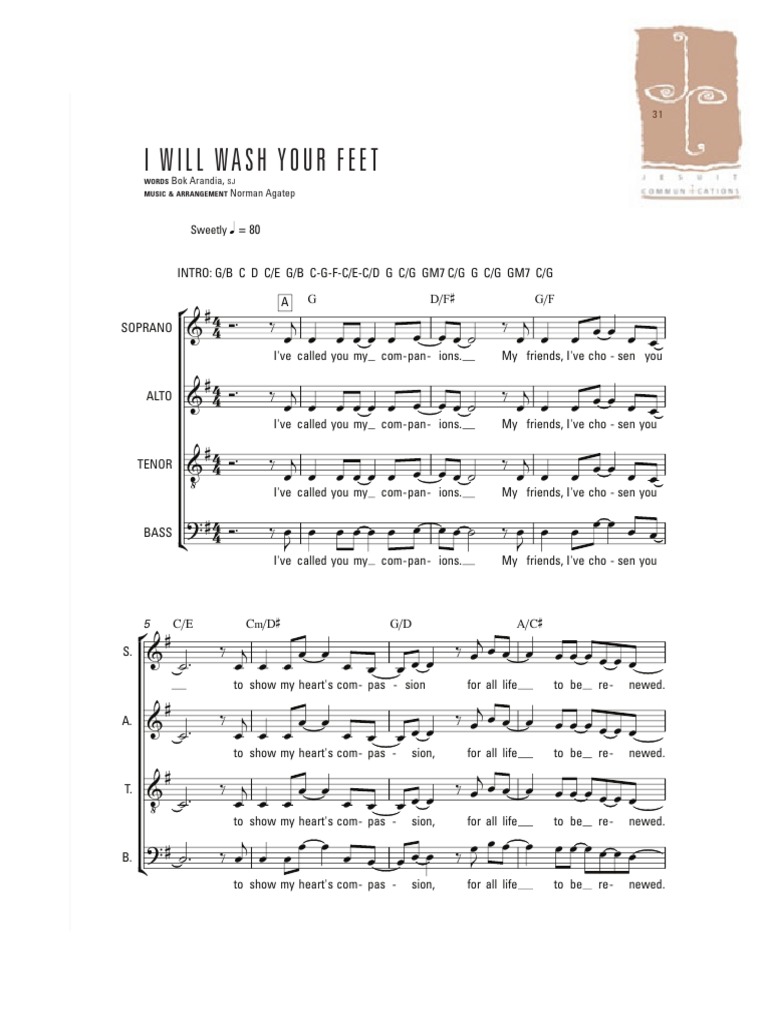 I Will Wash Your Feet | PDF