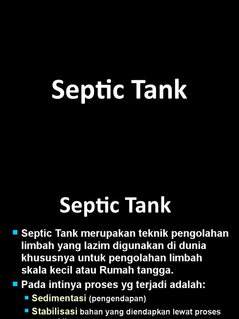 Septic Tank & Imhoff Tank | PDF | Sains & Matematika | Teknologi & Rekayasa