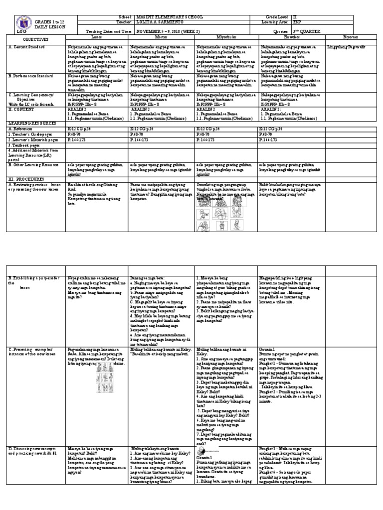Esp - Q3 - Week 2 | PDF