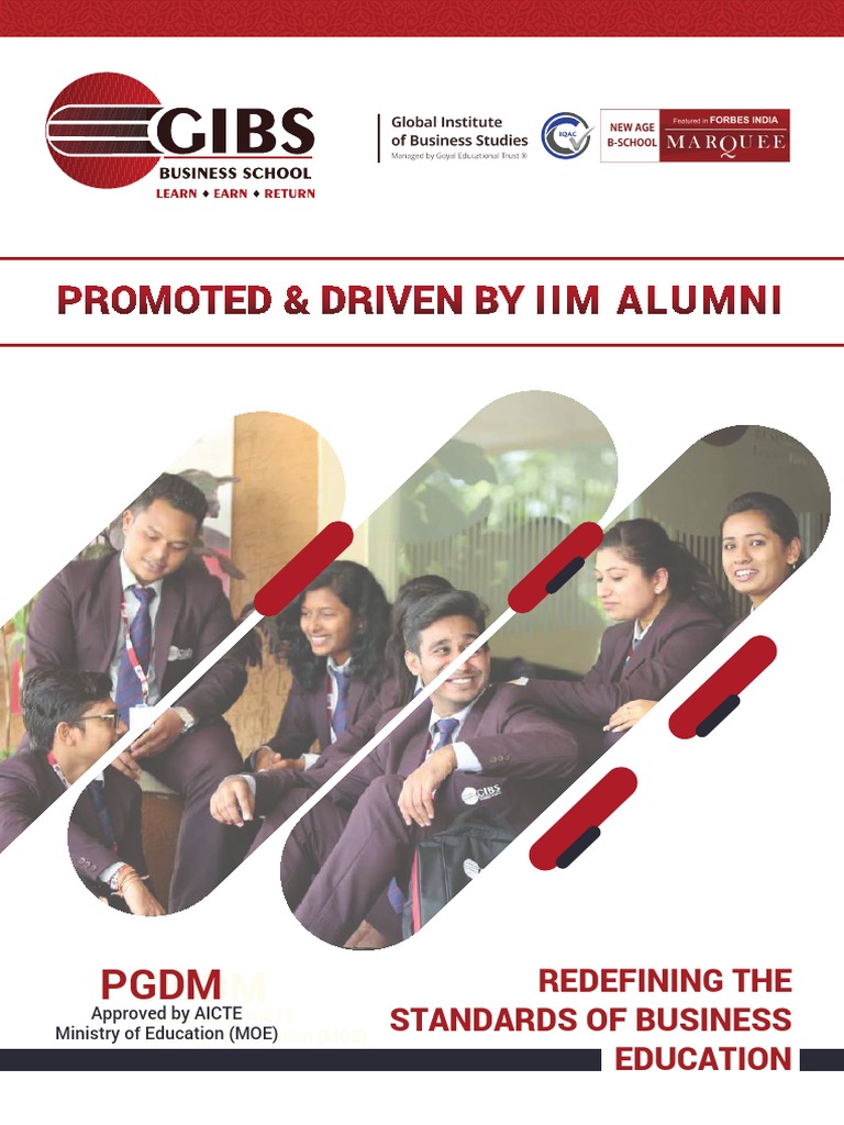 PGDM Brochure & Flyers at Gibs Bangalore - Top PGDM College in ...