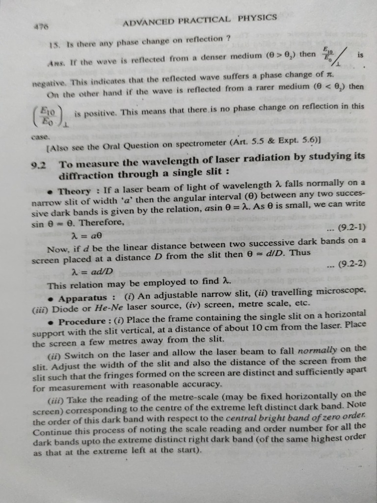 Laser Wavelength Practical | PDF | Laser | Diffraction