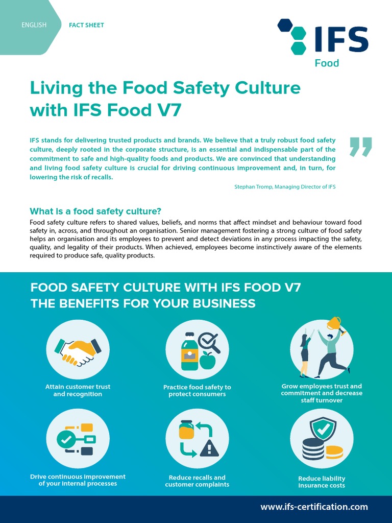 Fact Sheet Food Safety Culture en | PDF | Food Safety | Safety