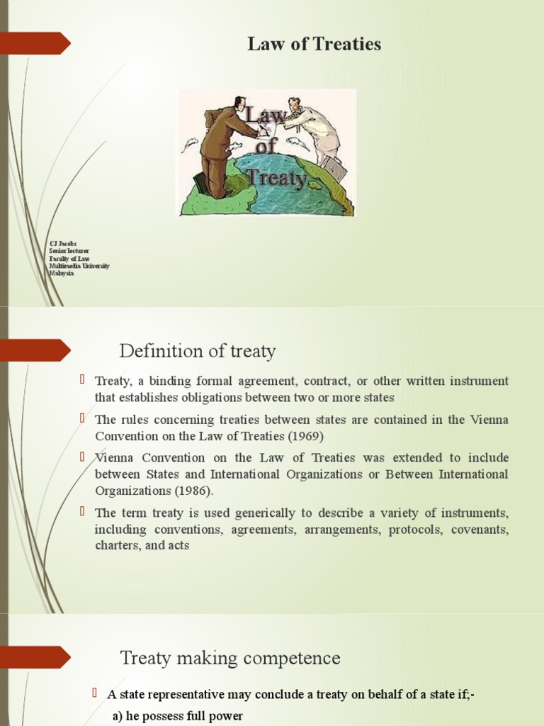 Slide 8 Law of Treaties | PDF | Treaty | Ratification