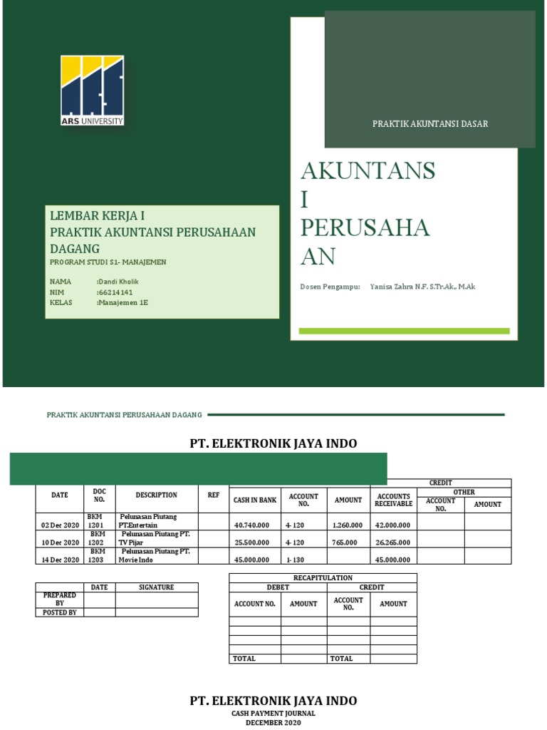 Tugas Akuntansi | PDF | Debit dan Kredit | Perbankan